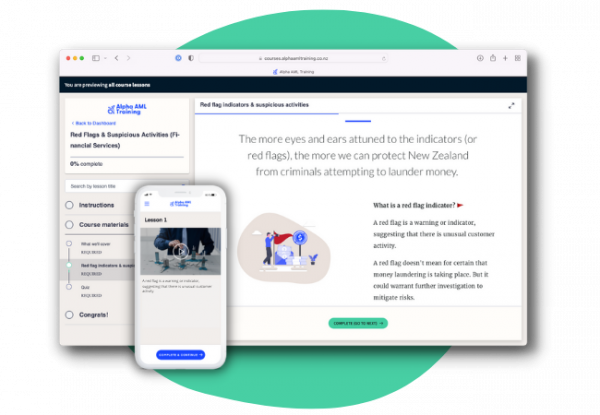 Alpha AML Launches Red Flags/SARs Online Training In NZ